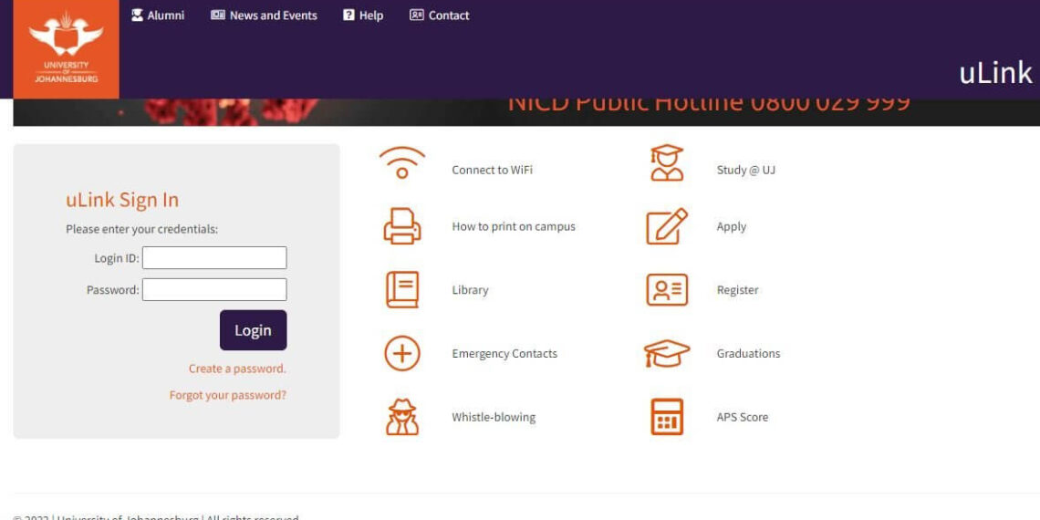 uLink Login, uLink Sign In UJ (University Of Johannesburg)