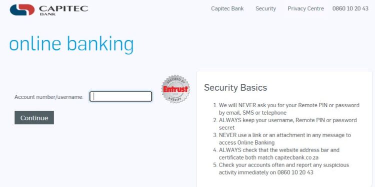 Capitec Online Banking Login Without App