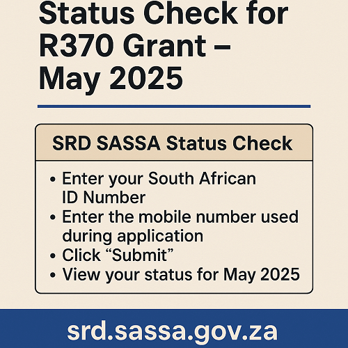 SRD SASSA Status Check for R370 Grant – May 2025